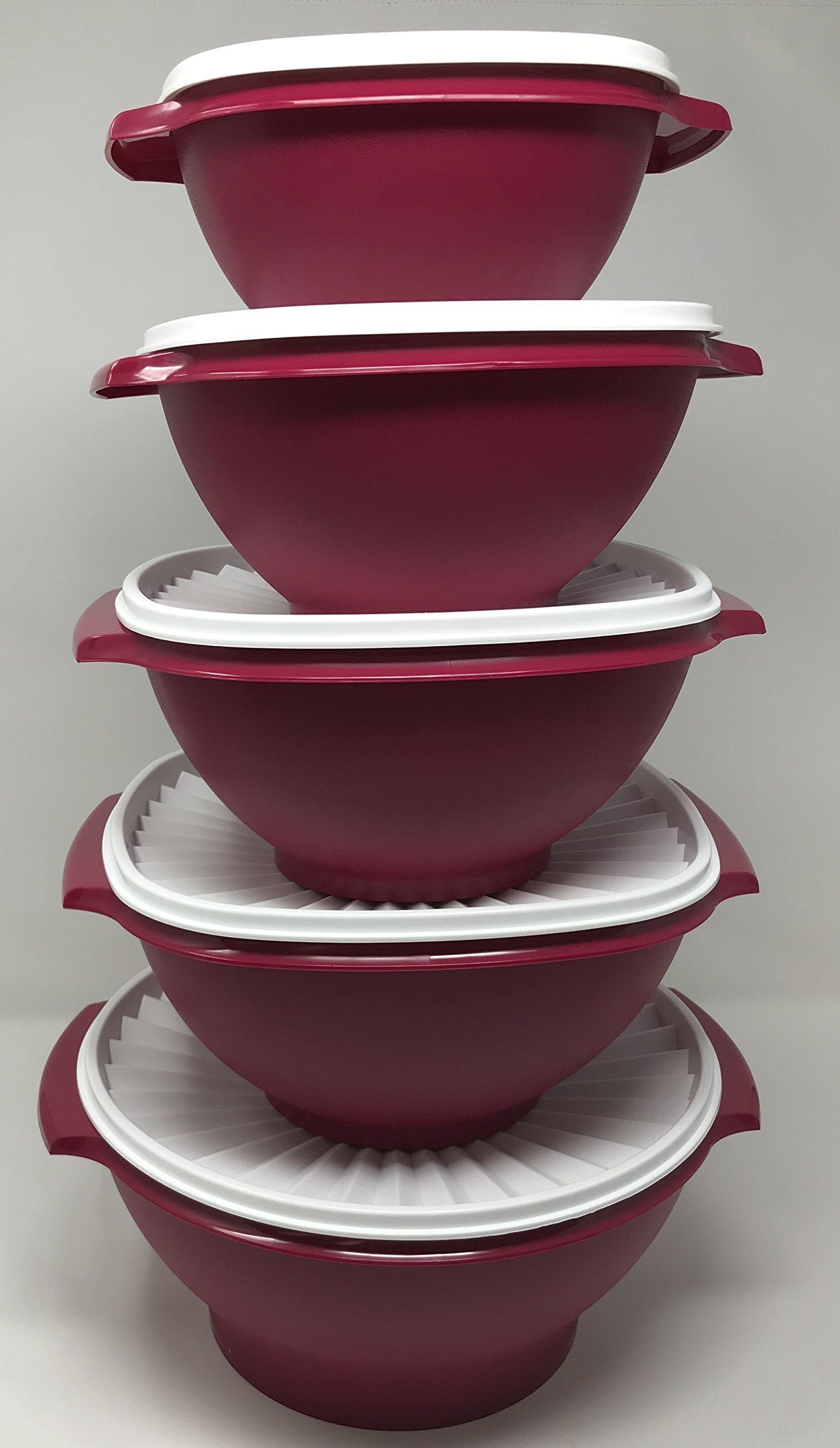 Tupperware Servalier Bowl Set of 5 Purple