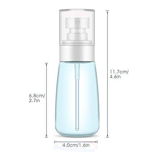 YAMYONE Spray Bottle Travel Size, 2Pcs 60ml/2oz Fine Mist Hair spray Bottle, Makeup Face Refillable Travel Containers for Essential Oils, Perfume, Toners, Alcohol, Suitable for liquid Cosmetics