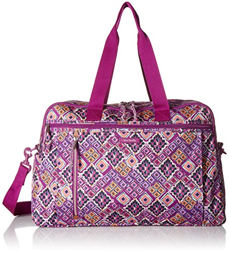 Vera Bradley Women's Lighten Up Weekender Travel Bag, Dream Diamonds, One Size