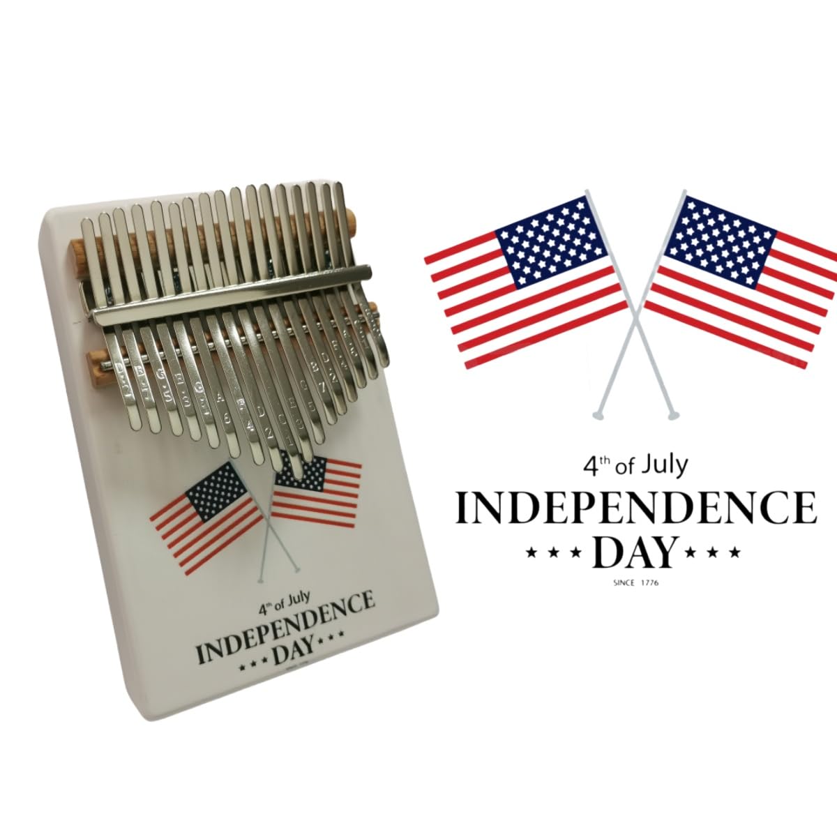 REGIS Kalimba 17-Key Thumb Piano with Instruction Book and Tuning Hammer ,Portable Personal Musical Instrument, Beginners to Professionals (Beige)