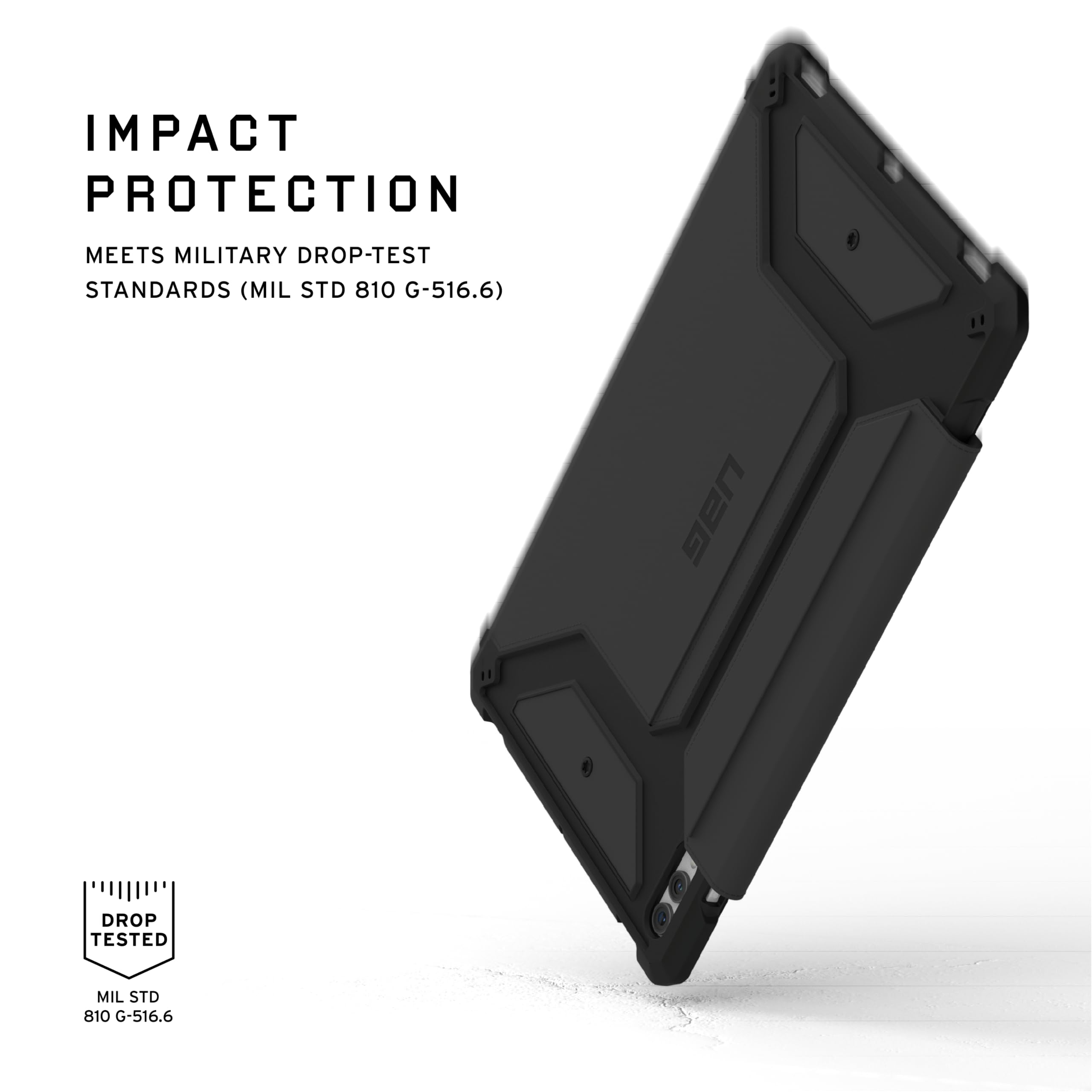 UAG Designed for Samsung Galaxy Tab S9 Ultra Case 14.6" 2023 SM-X910 Metropolis SE Black, Multi-Angle Kickstand Folio with Auto Wake/Sleep & S Pen Holder Rugged Protective Cover by URBAN ARMOR GEAR