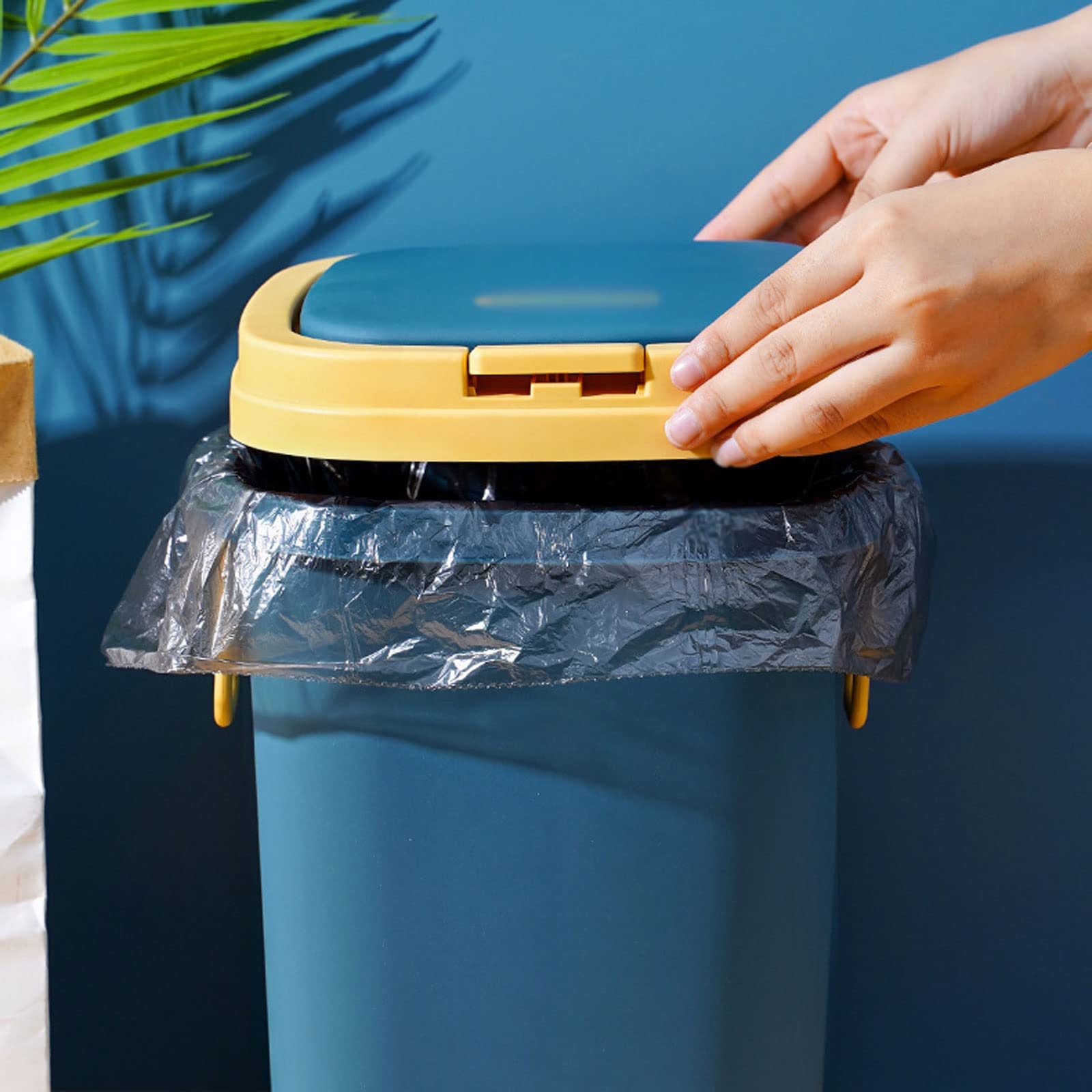 TURHAN Trashcan, Kitchen Trash Can Kitchen Waste Bin Kitchen Garbage Cans Recycle Rubbish Bin for Kitchen Dustbin Garbage Bin Trash Bin Trashcan (Color : Pink)