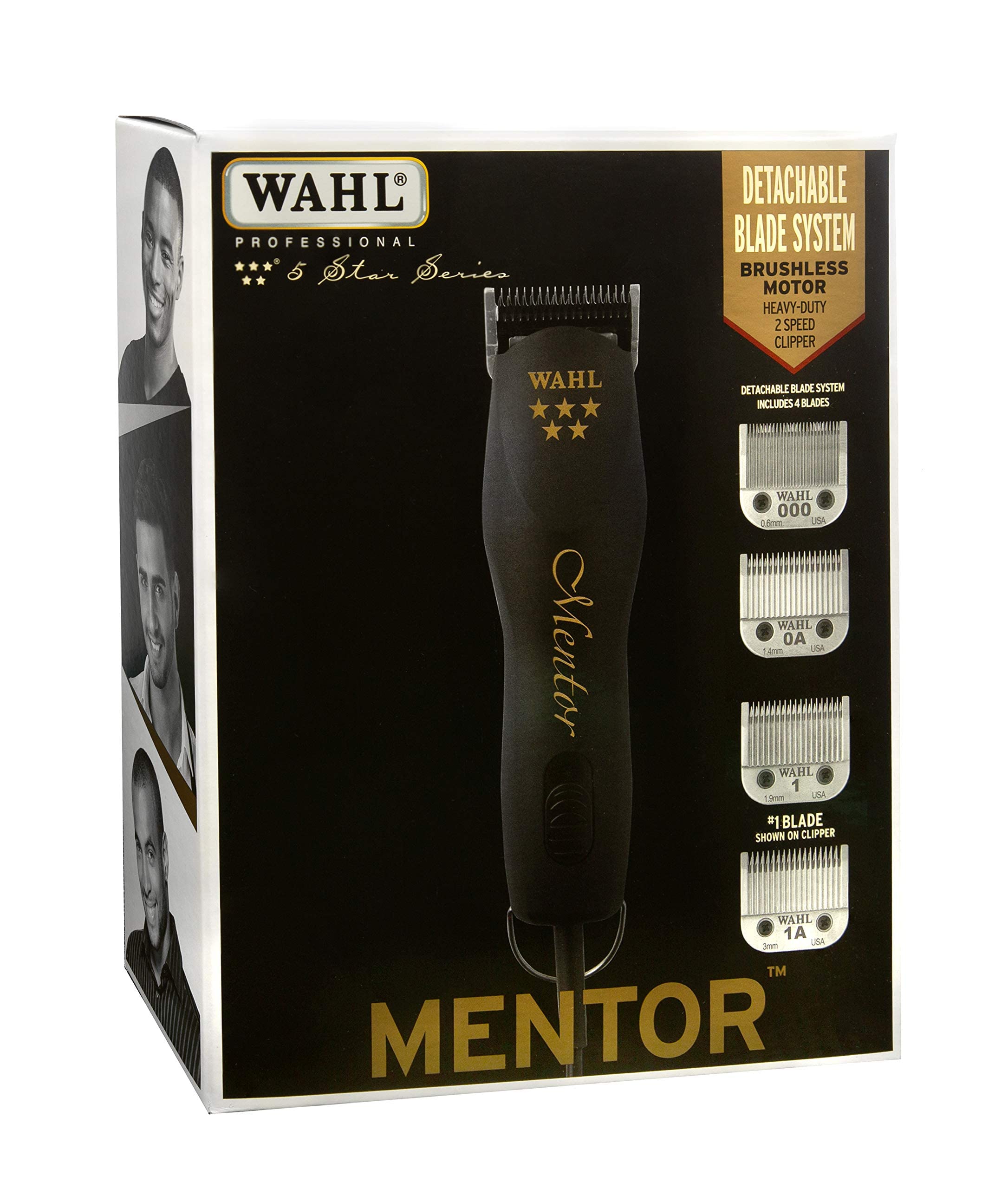 Wahl Professional Mentor Clipper Detachable Blade System,Brushless Motor #8235