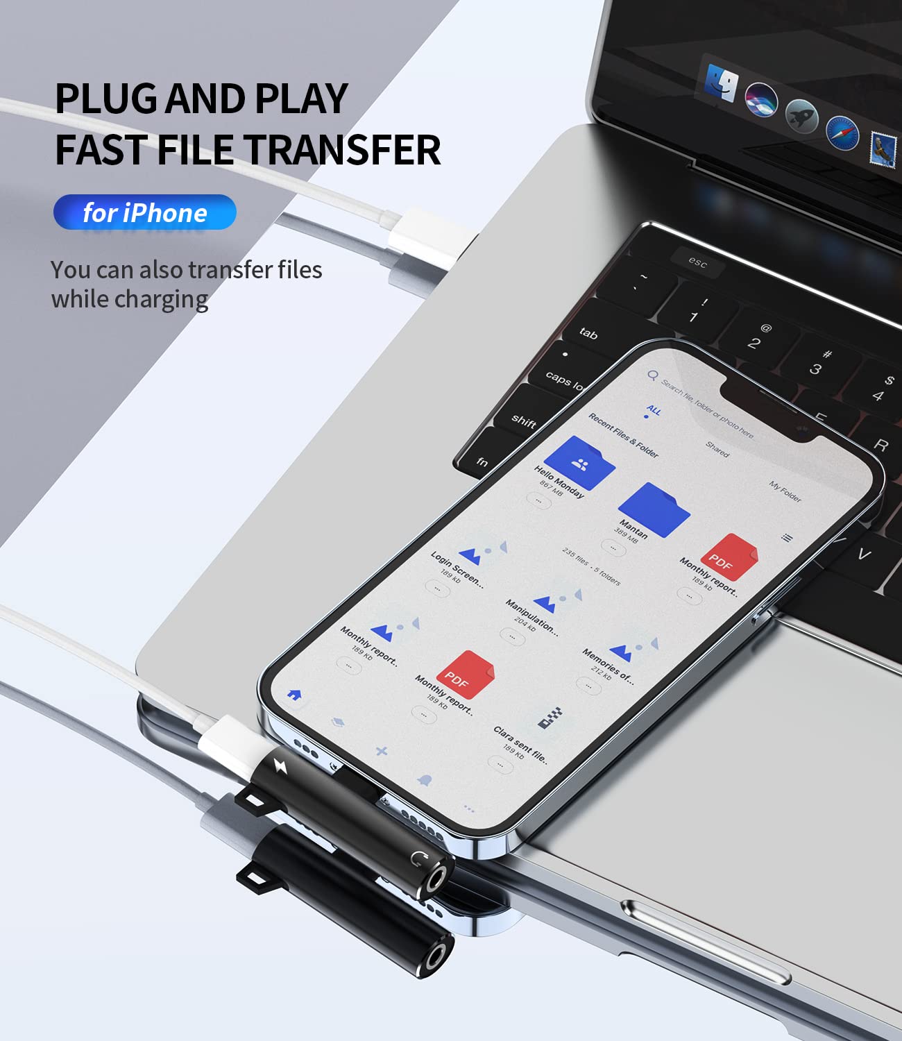 Zoyuzan Lightning to 3.5mm AUX Audio Adapter for iPhone 11, 12, Mini, Pro, Max, XS, XR - Male to Female