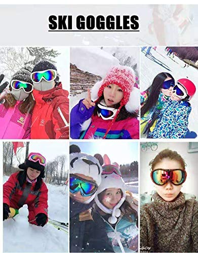 Ski Goggles,Snowboard Goggles, Motorcycle Goggles for Men Women & Youth, Snow Goggle Winter Goggles (Red)