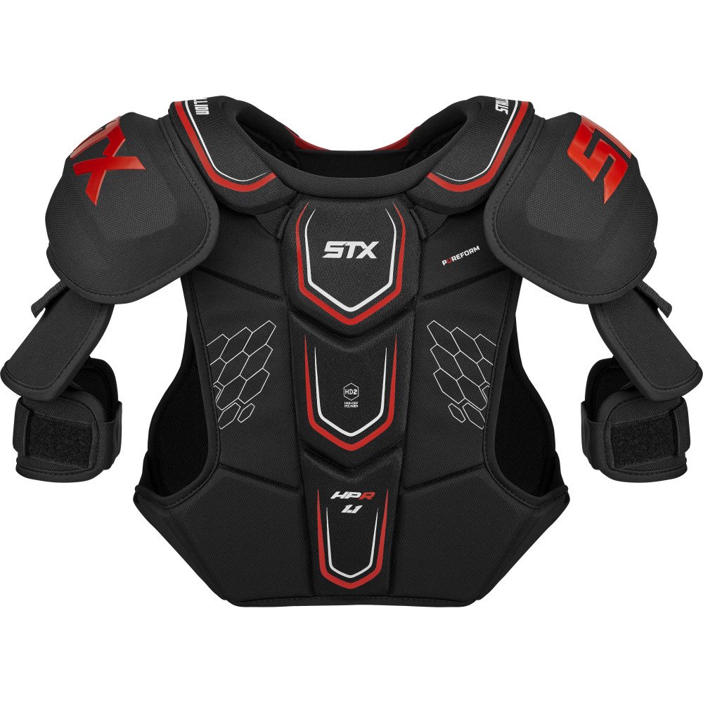 STX Ice Hockey HP SPH1 SR 04 BK/RD Stallion HPR 1.1 Senior Shoulder Pad, X-Large, Black/Red