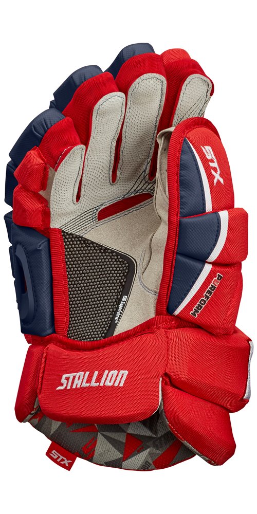 STX Ice Hockey Stallion HPR Senior Gloves, Navy/Red, 15