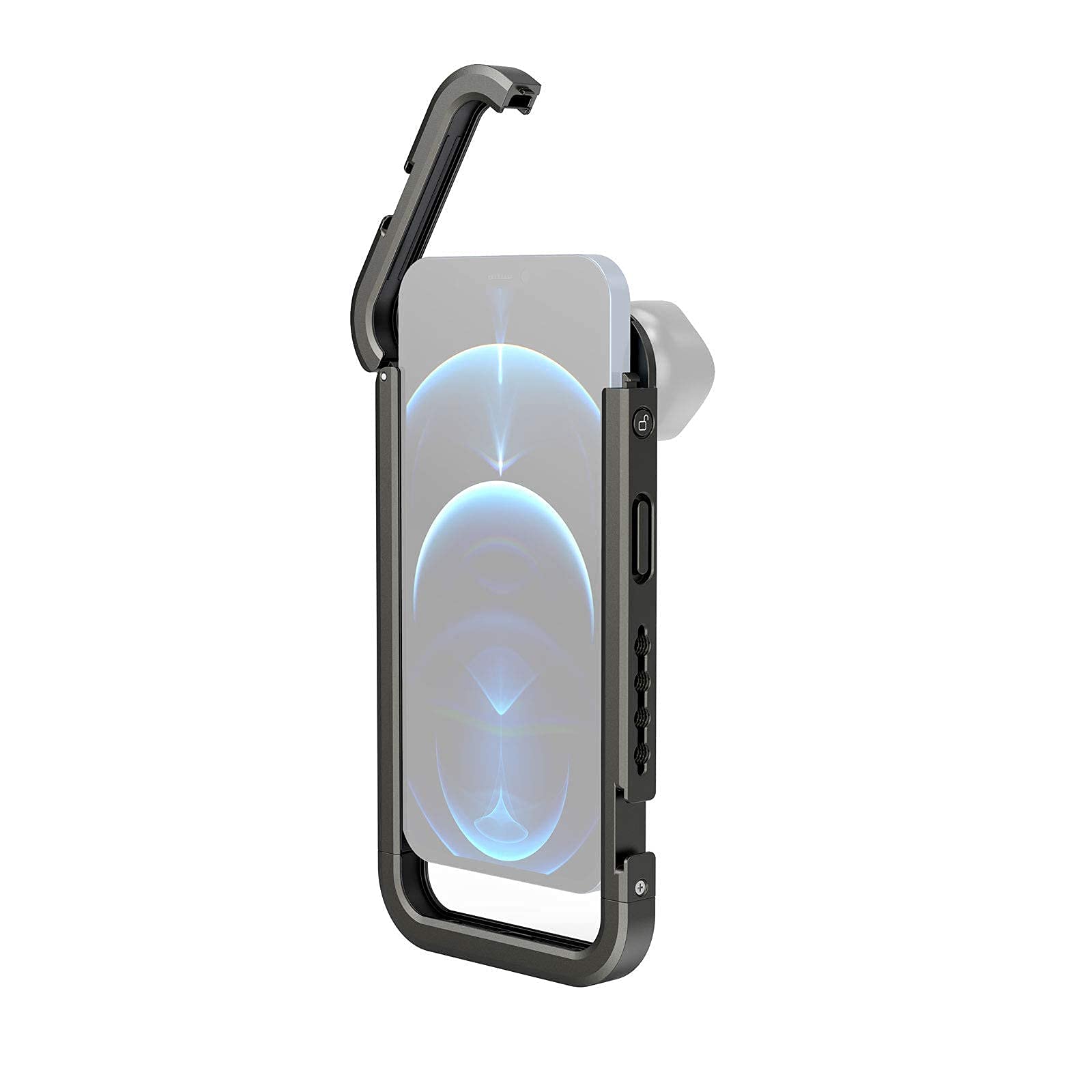 SmallRig Video Cage for iPhone 12 Pro Max, Smartphone Video Rig Mobile Cage, Cold Shoe Mount Lens Mount for iPhone 12 Pro Max Phone Photography, Film Making and Vlog-3077