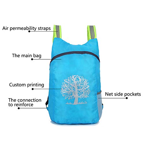 XISAOK Lightweight Outdoor Backpack,15L Folding Climbing Bags Travel Hiking Backpack Daypack for Men Women Kids