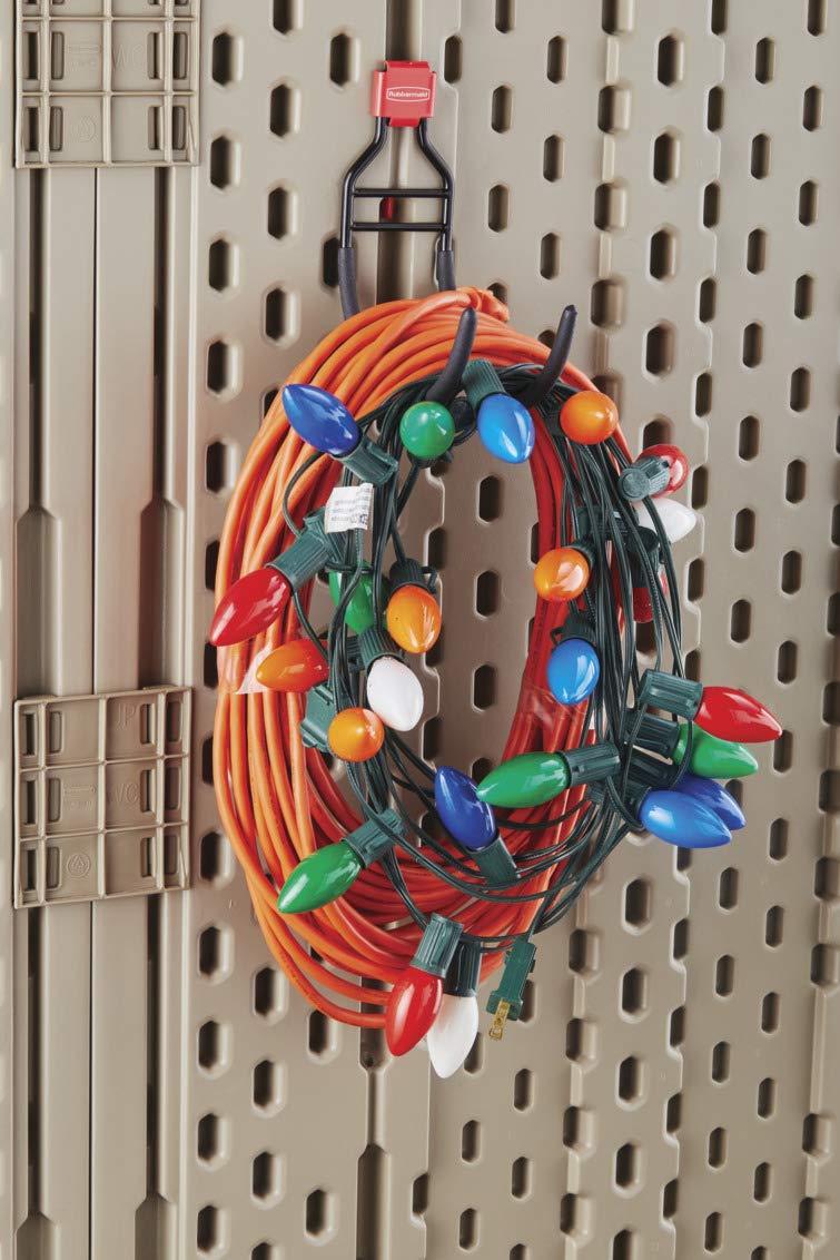 Rubbermaid Shed Basket Accessory Kit with Wire Basket, Magnetic Strip, Hose Holder and Multi-Purpose Utility Hook, Shed Organization and Storage System