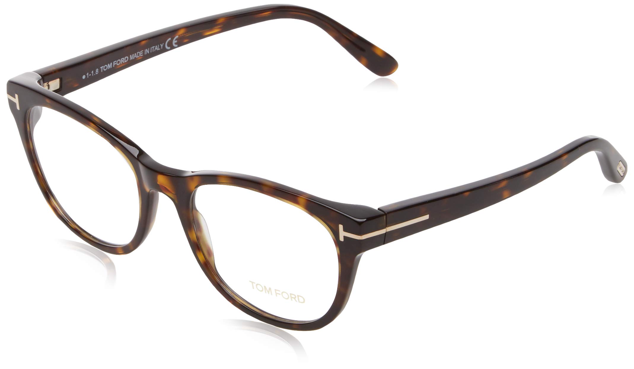 Tom Ford Round Eyeglasses TF5433 052 Dark Havana 53mm FT5433