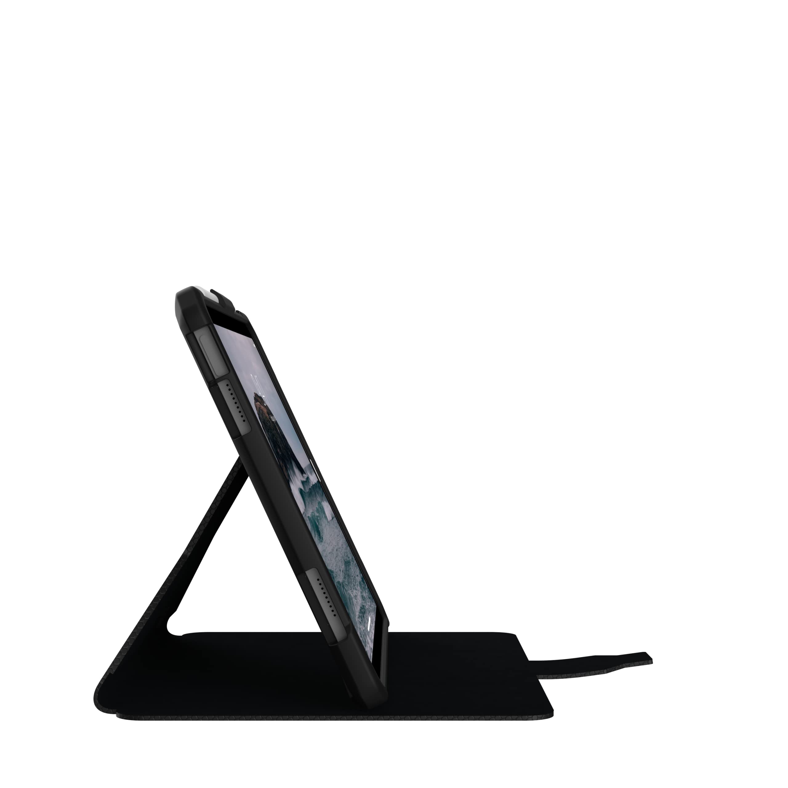 UAG Designed for iPad 10.9” 10th Gen 2022 Case Metropolis Black with Adjustable Stand and Pencil Holder Rugged Non-slip Tactile Grip Exterior Heavy Duty Protective Folio Cover by URBAN ARMOR GEAR
