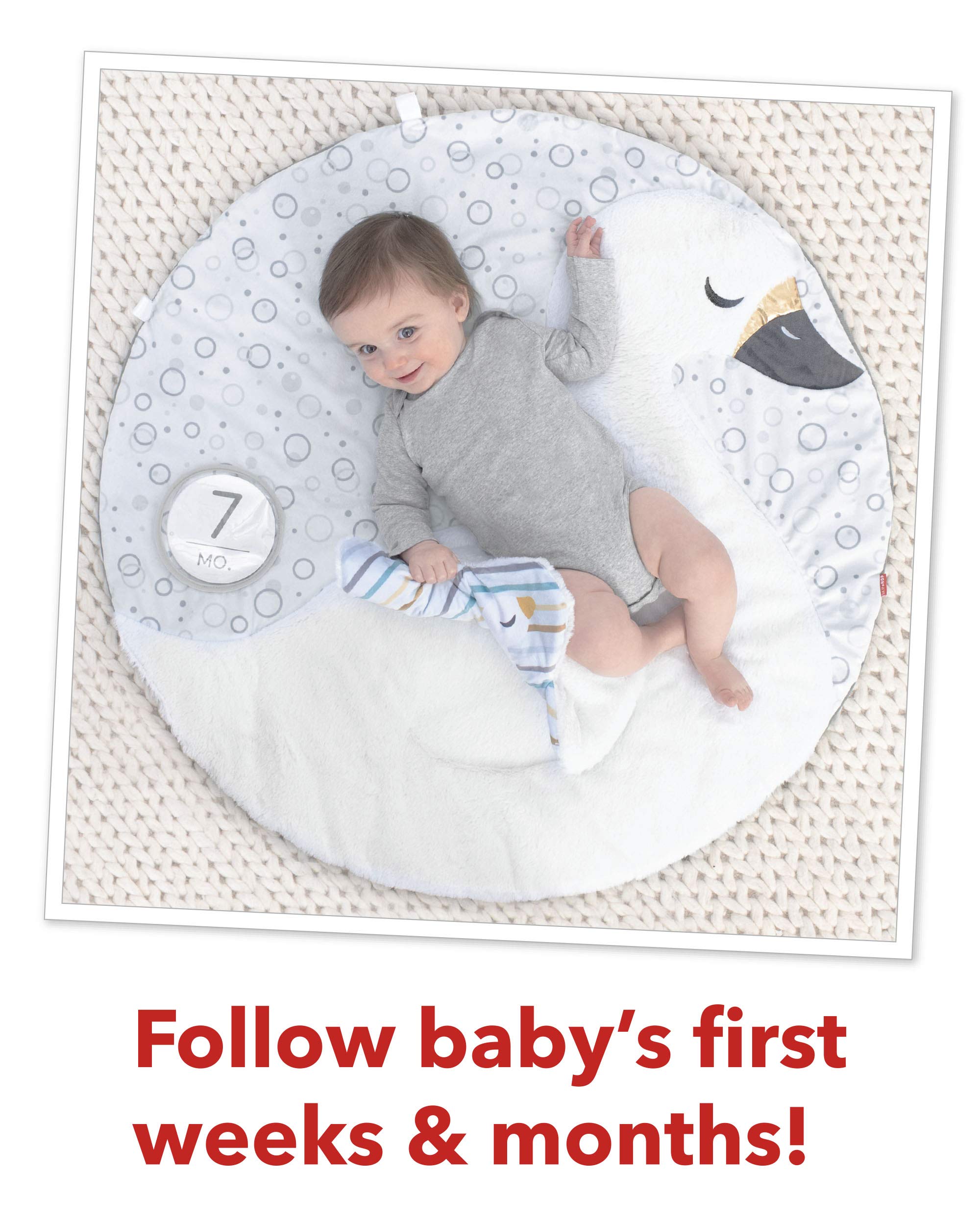 Skip Hop Baby Milestone Blanket, Little Swan
