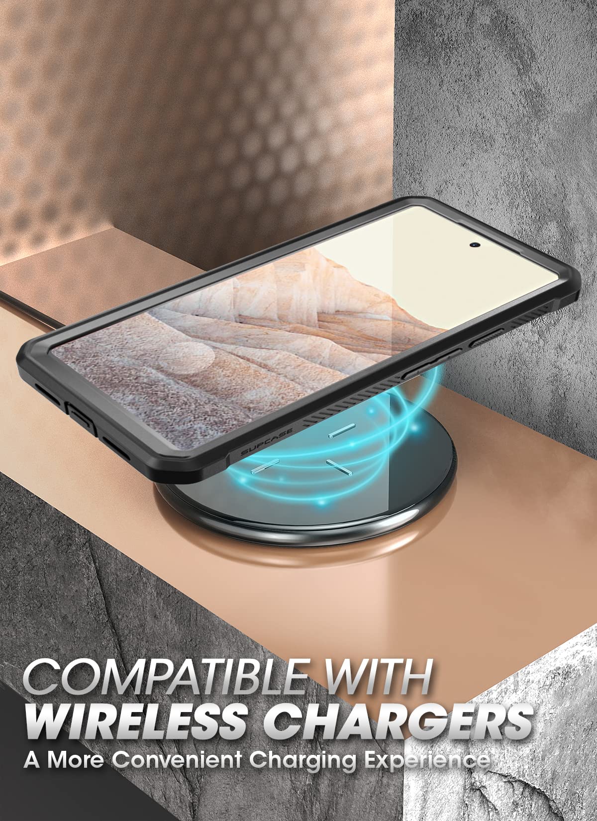 SUPCASE Unicorn Beetle Pro Series Case for Google Pixel 6 (2021 Release), Full-Body Rugged Belt-Clip & Kickstand Case with Built-in Screen Protector (Black)