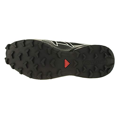Salomon Men's SPEEDCROSS 4 GTX Trail Running Shoes, Black/Black/Silver Metallic X, 11.5 M US