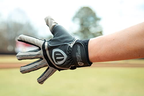 Team Defender Catcher's Thumb -Guard Protective Glove Gray| Black- Medium