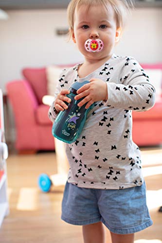 Tommee Tippee Fun Style Pacifiers, Symmetrical Design, BPA-Free Silicone Binkies, 6-18m, 2 Count, Colors and Designs Vary