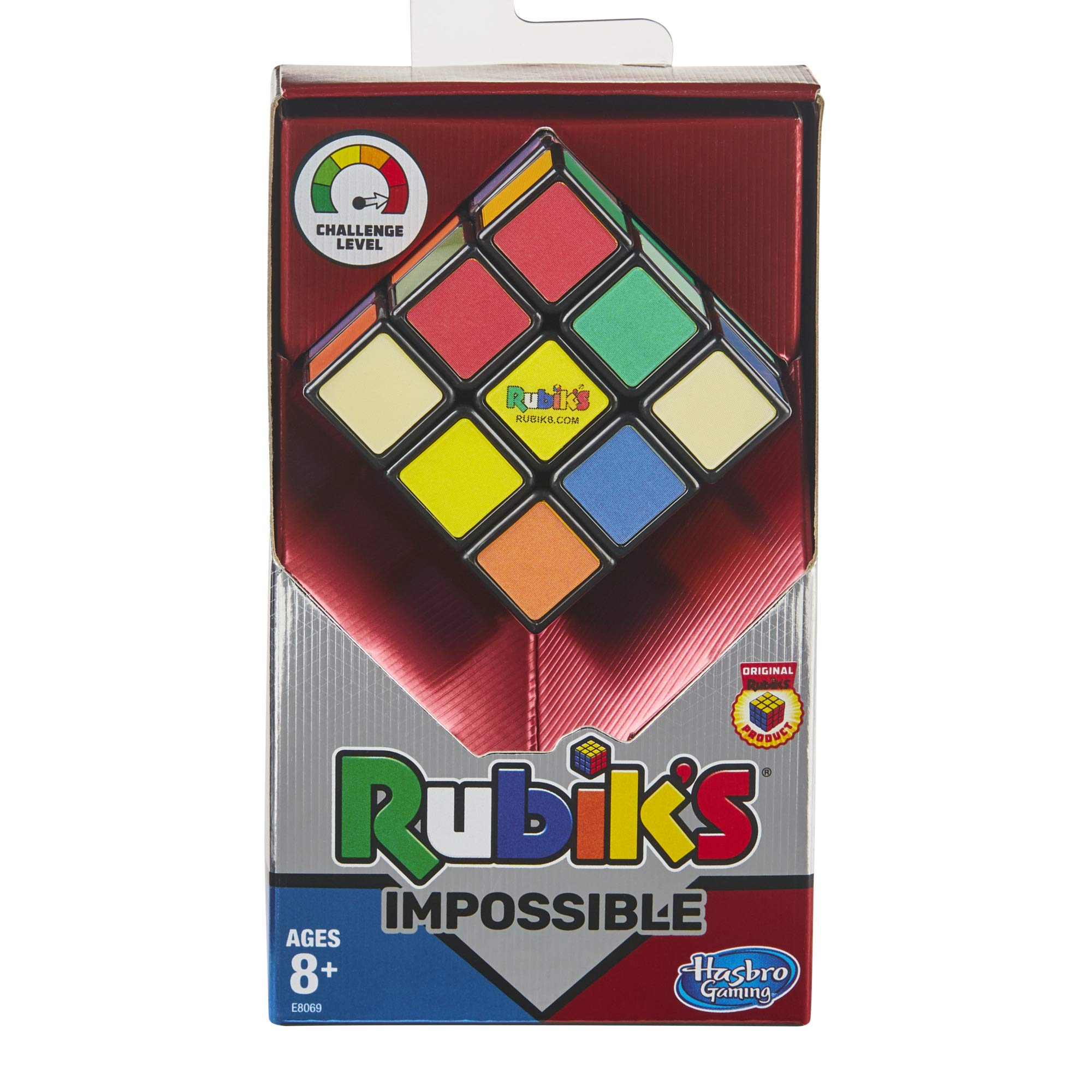 Rubik's Impossible Puzzle; Original Rubik's Product; 3 x 3 Lenticular Puzzle; Rubik's Cube Color Change Puzzle for Kids Ages 8 and Up (E8069)
