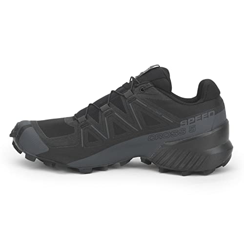Salomon Speedcross 5 Trail Running Shoes for Men, Black/Black/Phantom, 13