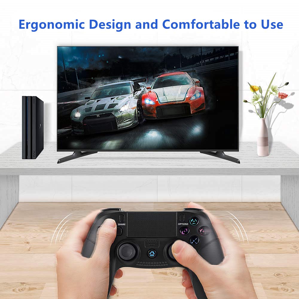 Wireless Game Controller for PS4 Remote, DoinMaster P4 Gamepad for Playstation 4/Pro/Slim Console Gaming Control with Headset Jack Dual Vibration Speaker Touch Pad Six-axis Motion Control Skull