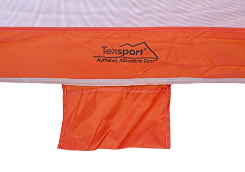 Texsport Portable Easy Up Outdoor Beach Cabana Tent Sun Shade Shelter - Lightweight and Compact Brilliant Orange, 9' x 6' x 68''