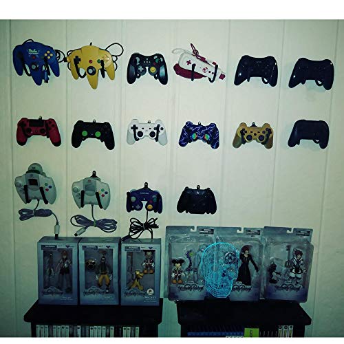 YYST Universal Game Controller Organizer Wall Rack Wall Mount Wall Clip Wall Hanger for Xbox One PS4 Switch Pro Game controller 4/PK - NO GAME CONTROLLER - No Falling