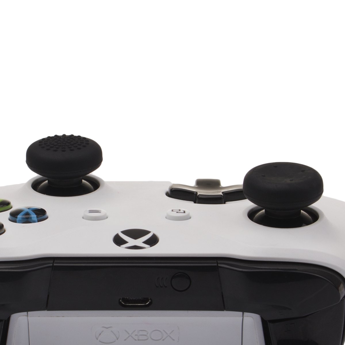 YoRHa Silicone Cover Skin Case for Microsoft Xbox One X & Xbox One S Controller x 1(White Green) with Pro Thumb Grips 8 Pieces