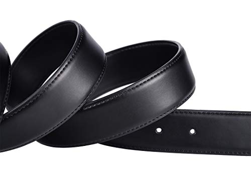 Weifert Men's Dress Belt Black Leather Belts for Jeans (30-32, Black2)