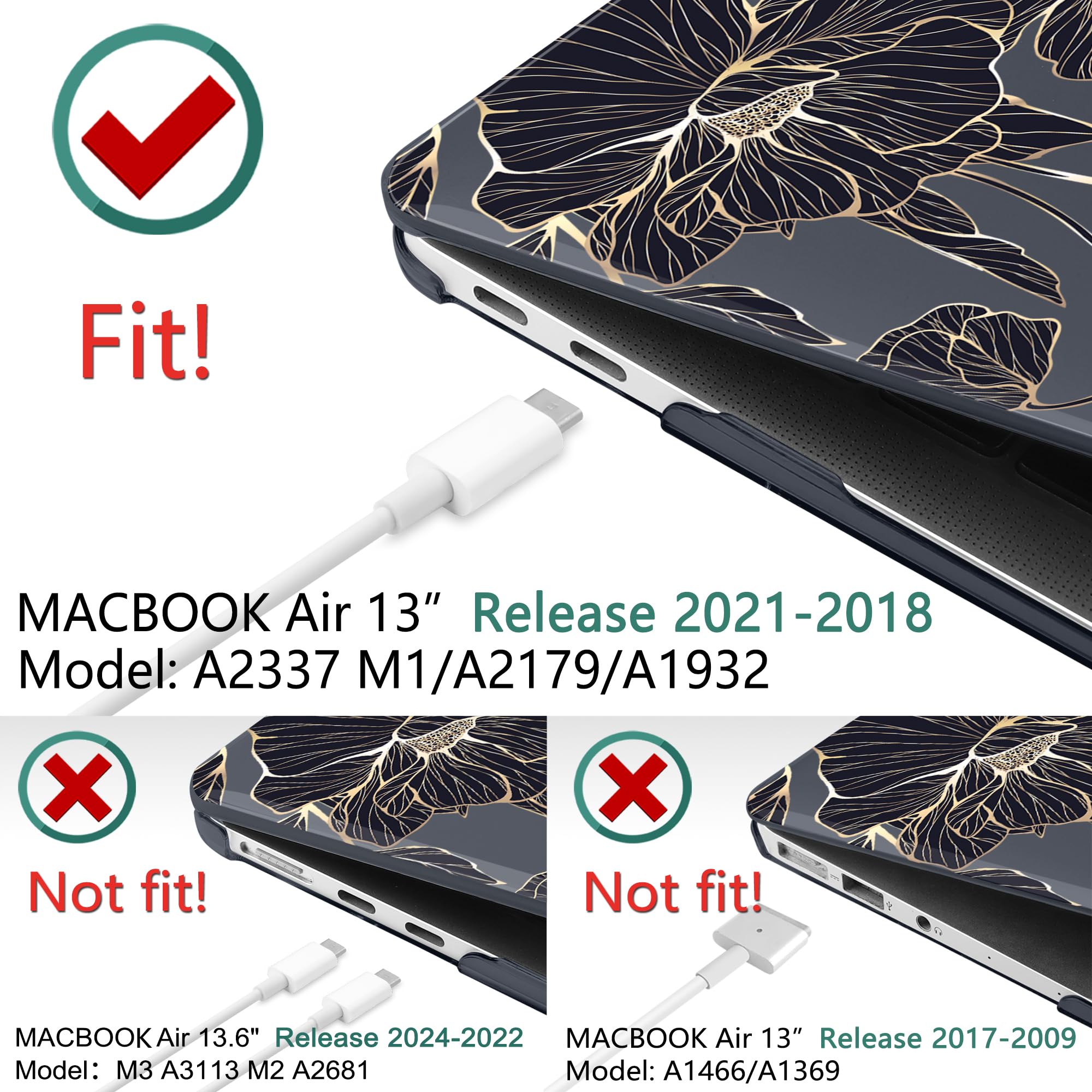 TwoL Print Hard Shell Case and Keyboard Skin Screen Protector for New MacBook Air 13 inch 2018-2021 Release Model: A1932 / A2179 / A2337 M1 with Retina Display, Creative Explosion