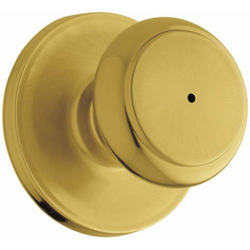 WEISER LOCK GA331 T3 MS 6LR1 Troy Privacy Knob, Bright Brass