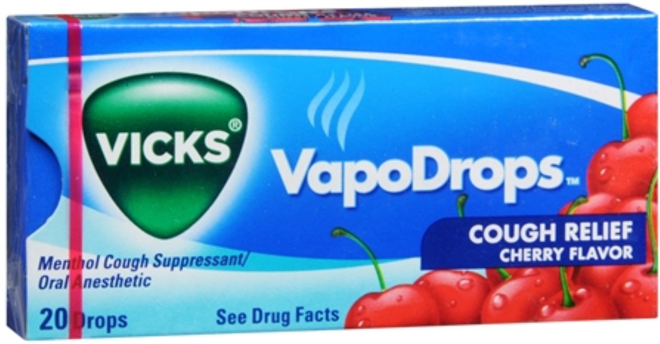 Vicks VapoDrops Cherry Flavor 20 Each (Pack of 5)