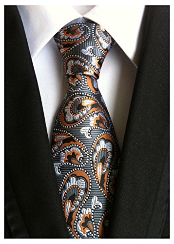 Wehug Lot 6 PCS Men's Ties Silk Tie Woven Necktie Jacquard Neck Ties Classic Ties For Men style022