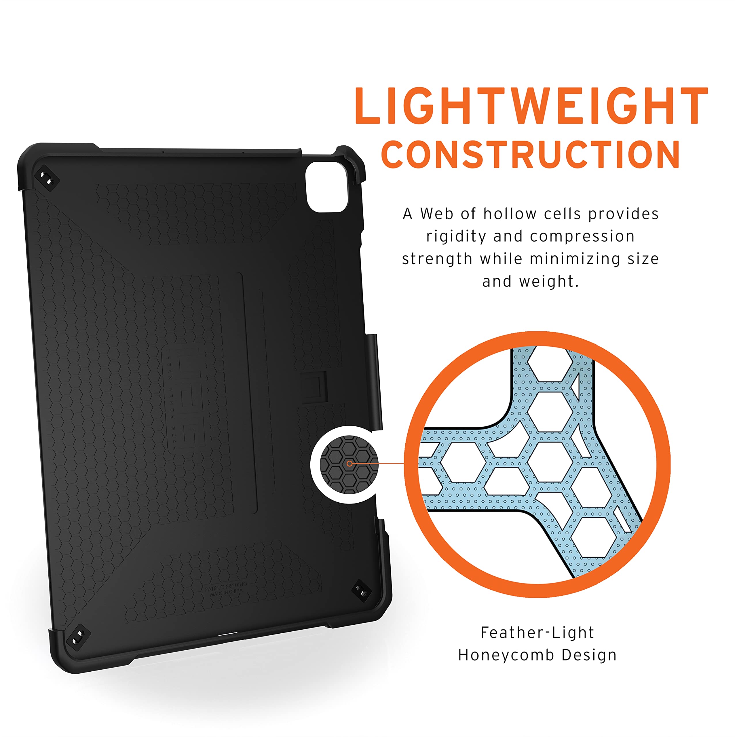 UAG iPad Pro 12.9" (6th Gen 2022, 5th Gen 2021) Case Black Metropolis Rugged Heavy Duty Protective Cover Multi-Angle Viewing Folio Stand with Pencil Holder, by URBAN ARMOR GEAR