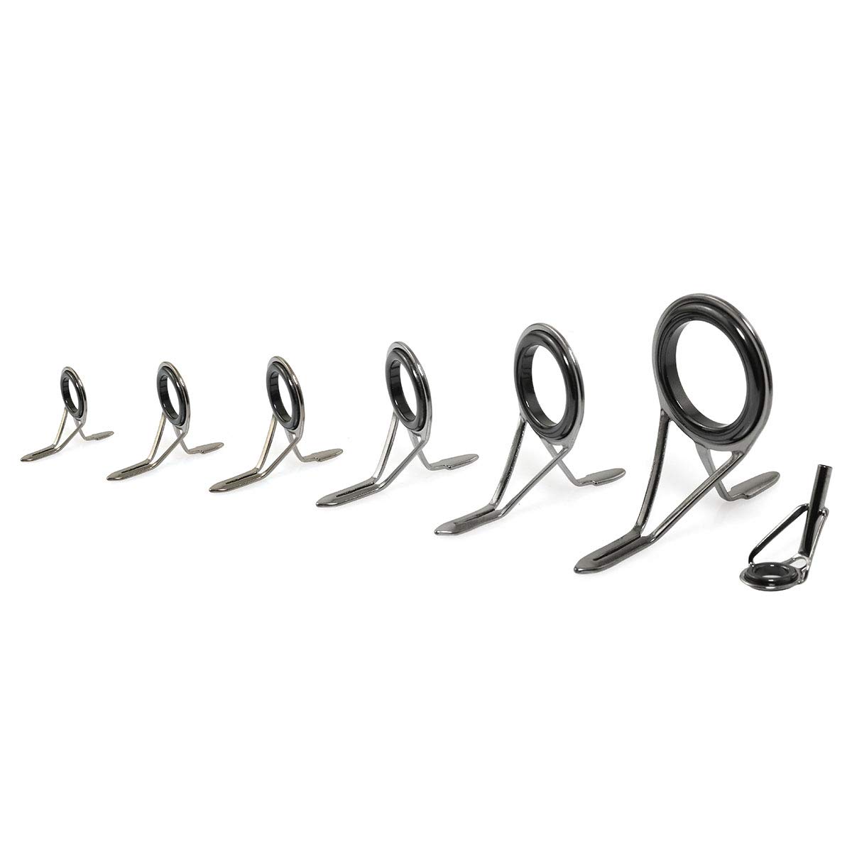 ZRM&E Fishing Rod Guide Set 7 PCS Mixed Size Double Leg Fishing Top Rings Rod Pole Repair Kit