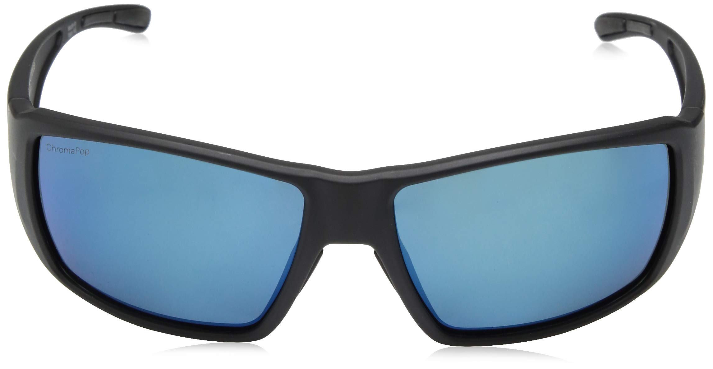 Smith Optics womens Guide's Choice Sunglasses, Matte Black Chromapop Polarized Blue Mirror, One Size US