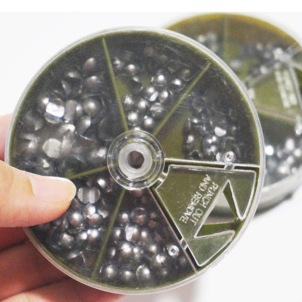 ZONGR 100pcs Silver White Fishing Sinker Weights Round Split Shot Weight Sinkers Tackle Round bite A