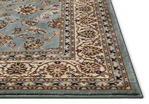 Well Woven Barclay Sarouk Light Blue Traditional Area Rug 6'7" x 9'6"
