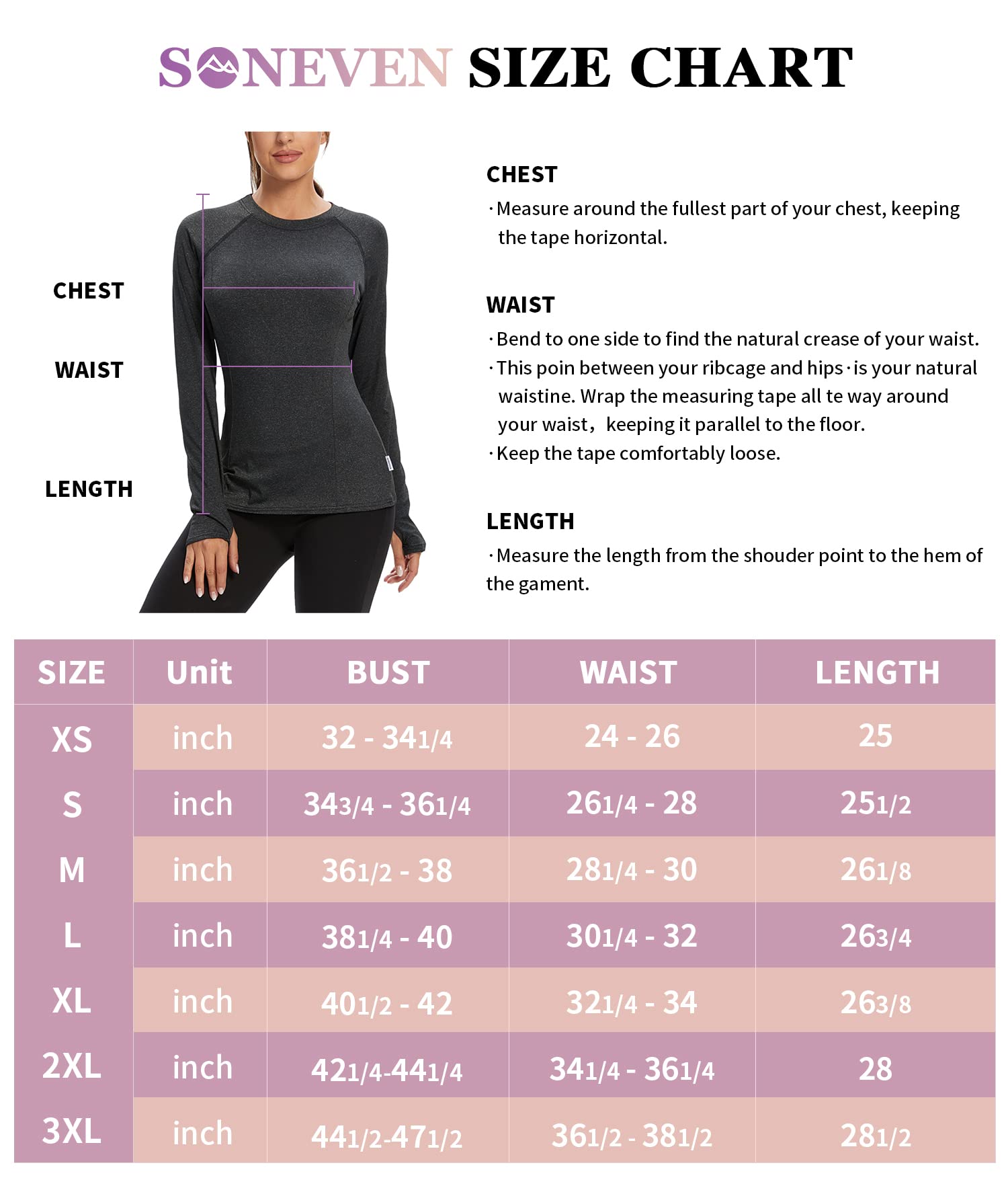Women's Thermal Compression Shirt Long Sleeve Running Shirt Moisture Wicking Athletic Shirts with Thumb Holes (Black,Small)