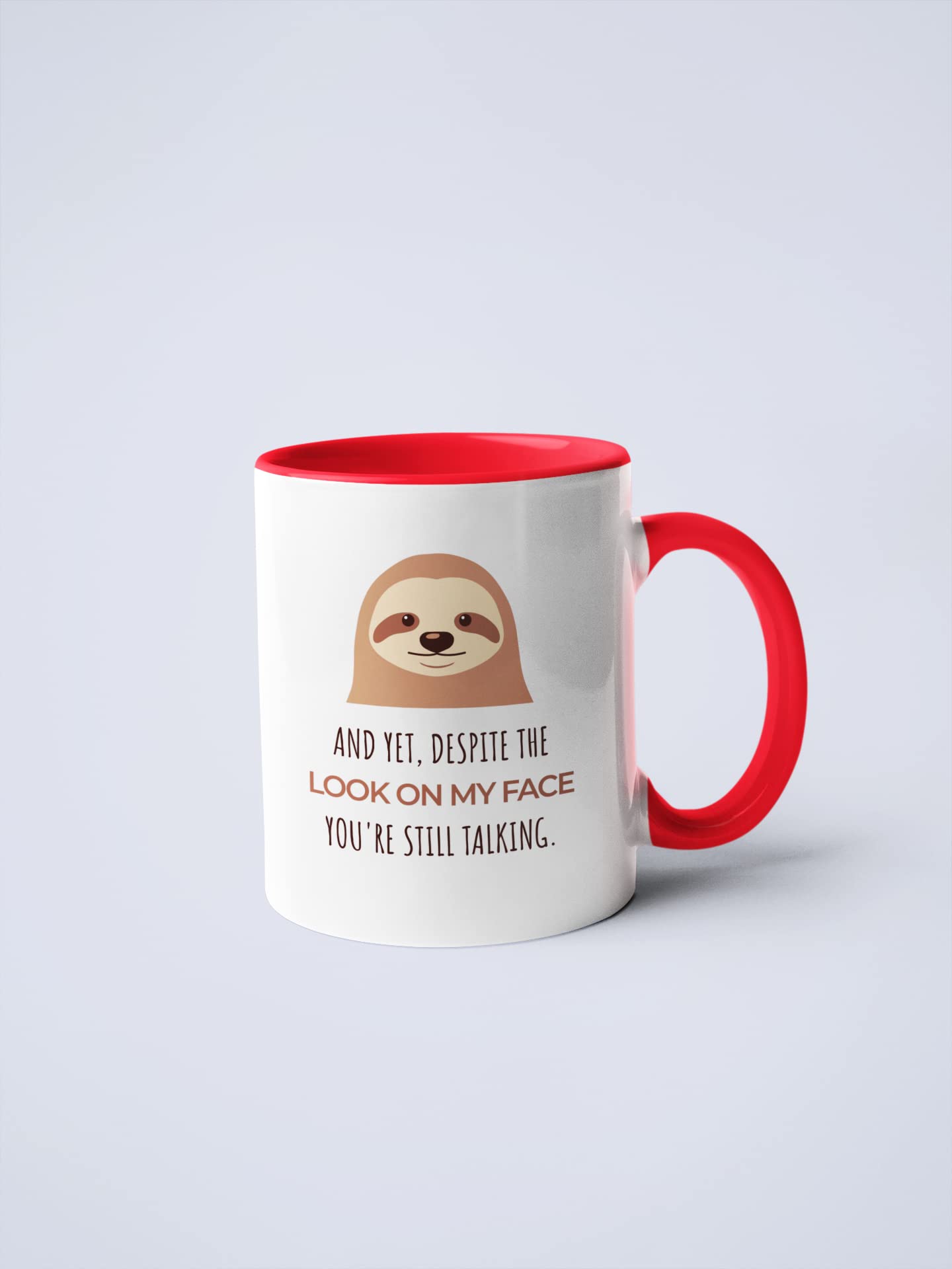 You're Still Talking Ceramic Coffee Mug (15 oz, Blue)