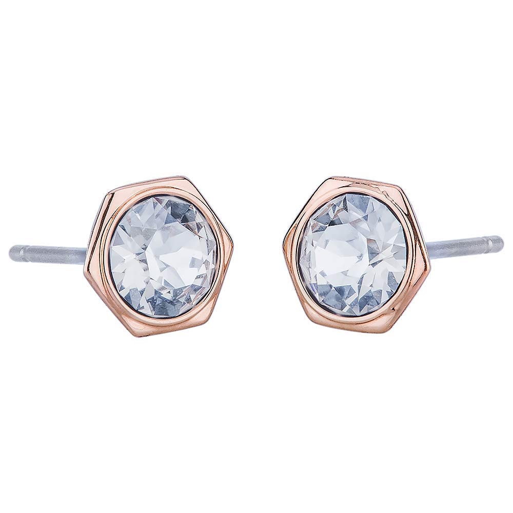 SWAROVSKI Crystal Rose Gold Pierced Stud Earrings