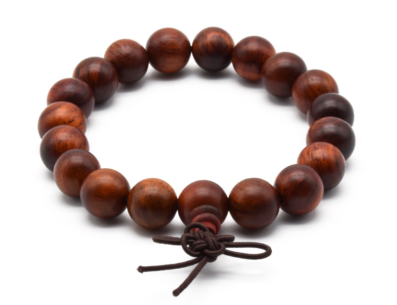 Zen Dear Unisex Natural Rosewood Prayer Beads Buddha Buddhist Prayer Meditation Mala Necklace Bracelet (10mm 19 beads)