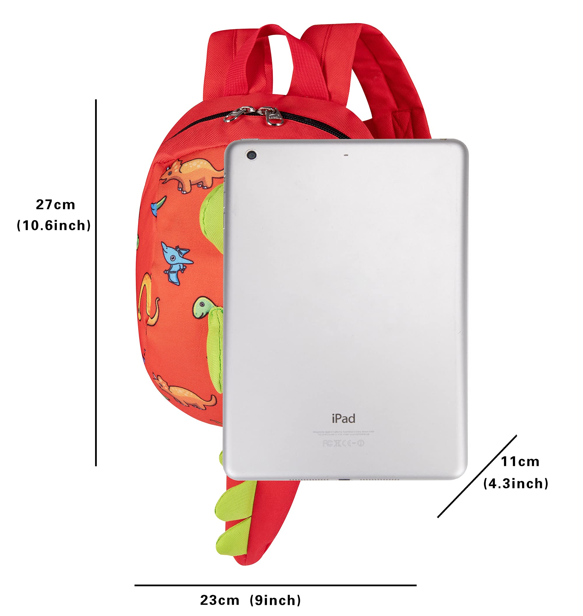YUPING Toddler kids Dinosaur Backpack Book Bags with Safety Leash for Boys Girls (Style:2 Green)