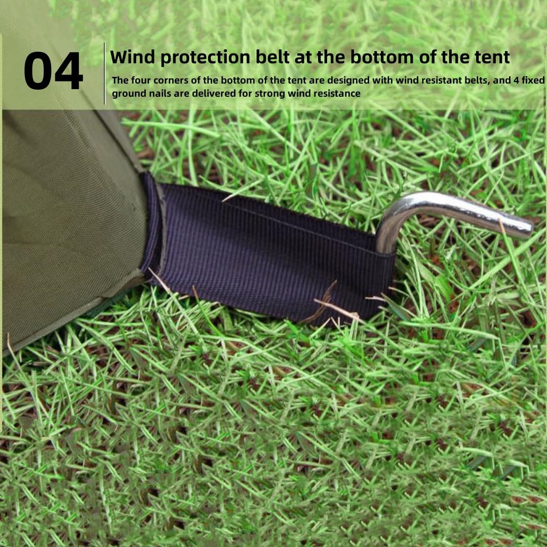 Spacious Changing Room, Outdoor Camping Portable Toilet Tent, Pop Up Privacy Tent,Automatic Shower Tents,Fishing Changing Sheds, Sturdy and Easy Fold (Green)