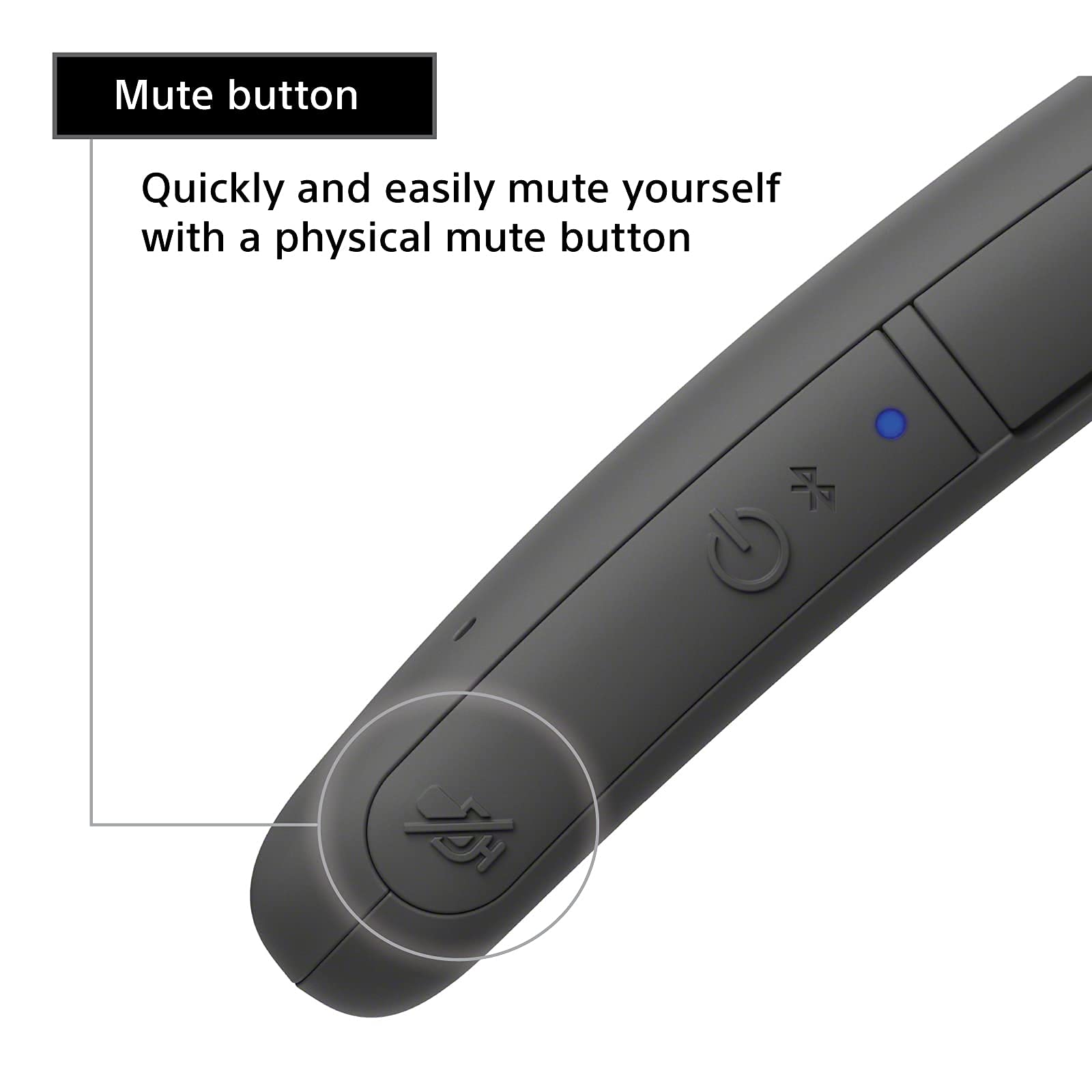 Sony SRS-NB10 Wireless Neckband Bluetooth Speaker Comfortable and Lightweight with Technology to Work from Home, Built-in mic, 20 Hours of Battery Life, and IPX4 Splash-Resistant- White (Renewed)