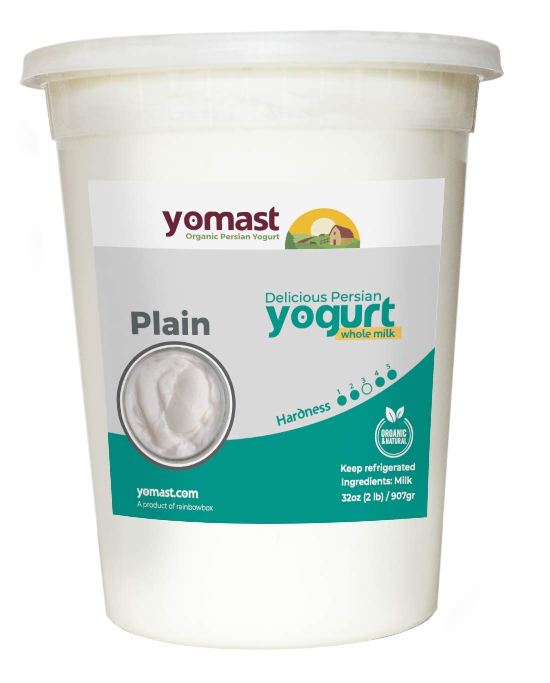 Yomast Organic Yogurt Plain 128oz (Pack of 4)