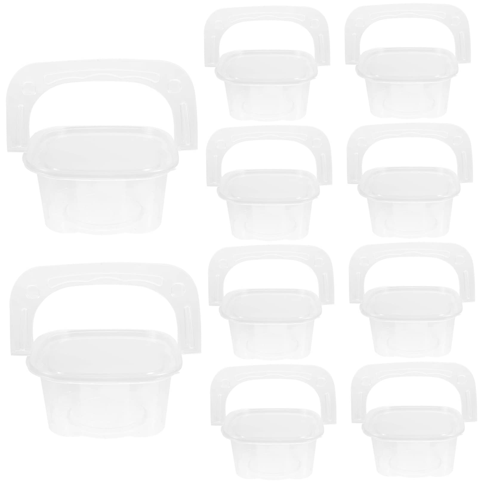 ULTECHNOVO 40 pcs transparent cake box plastic cereal bowls dry nut holder mini cake containers with lids mini cupcake container yogurt containers fruit container dumpling the pet packing box