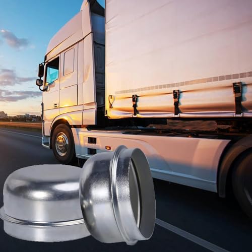 Z-oneMart 2 Pcs 1.98'' Replaces Trailer Grease Cover Dust Cap, Bearing Buddy Caps Apply to Steel Dust Caps for 2,000lbs-3,500lbs(2.0K-3.5k) 5 Lug/4 Lug Axle Hubs, DC-200
