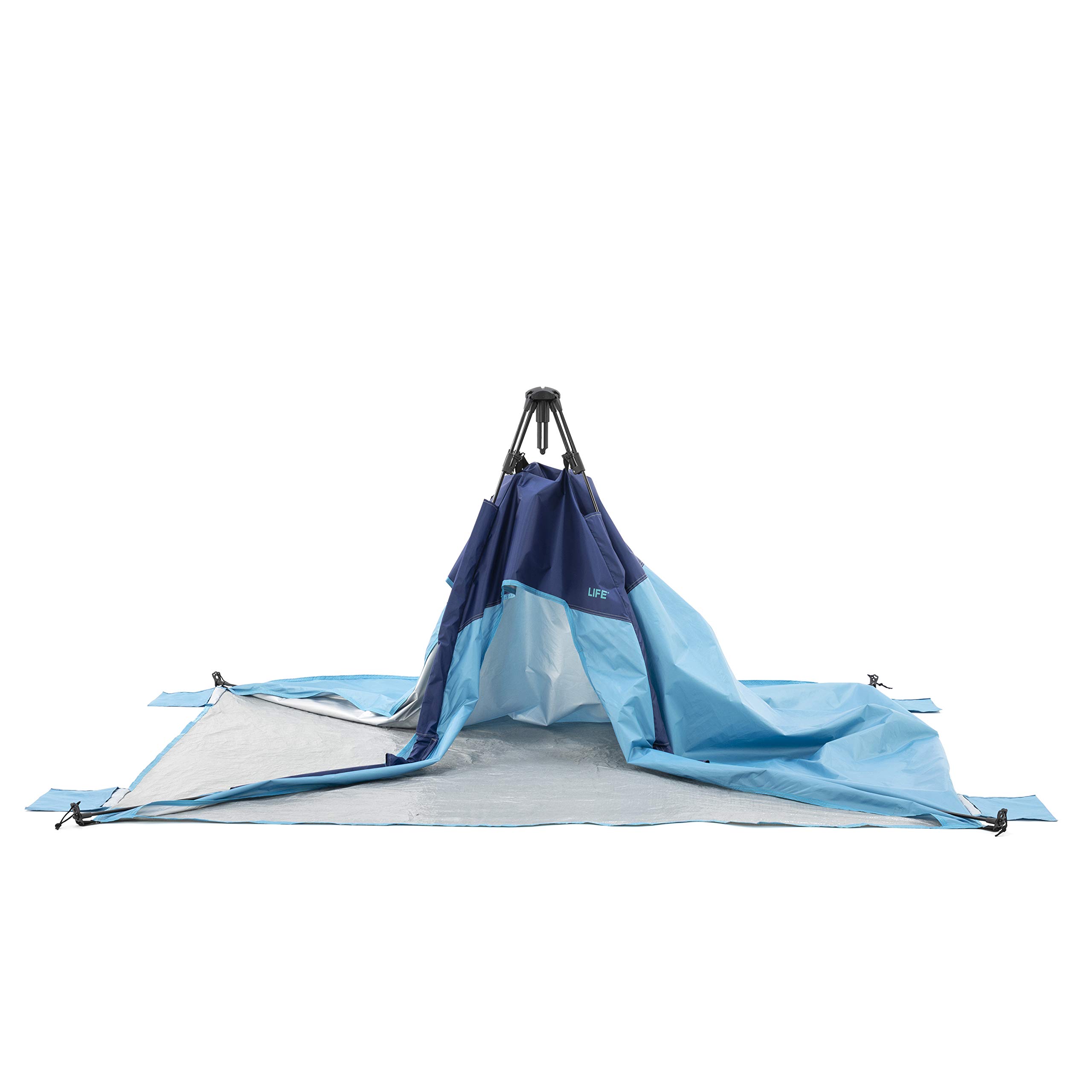 SlumberTrek 3049332VMI Mersa Universal Outdoor Compact Pop Up Auto Ezee Beach Sun Shelter Tent, Blue