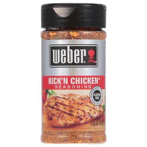Weber Kick'n Chicken Seasoning, 5 Ounce Shaker (Pack of 6)