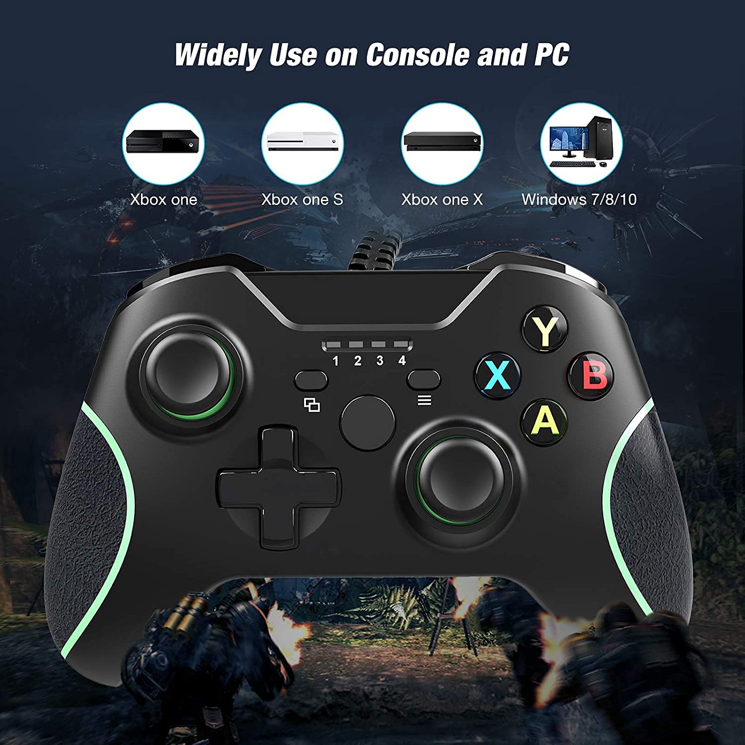 Y Team Controller for Xbox One,Wired Controller for Xbox with Headphone Jack for Xbox Series S Xbox Series X Xbox One/S/X and PC Windows 7. 10